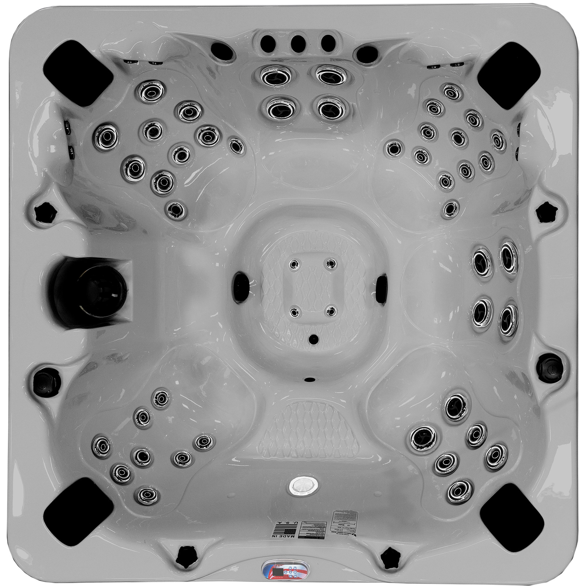 American Spas 7-Person 56-Jet Premium Bench Spa Standard Hot Tub With ...