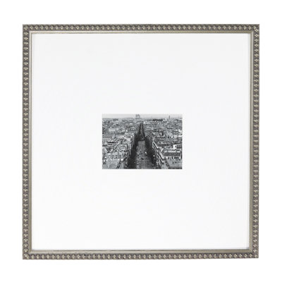 square photo frames silver