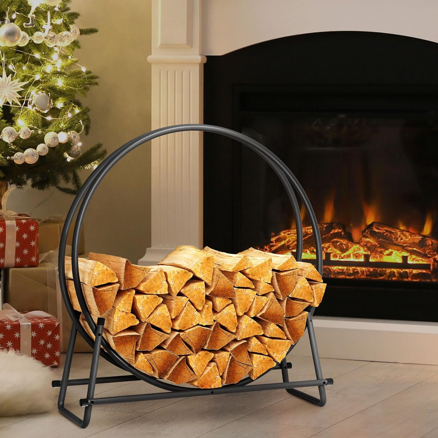 17 Stories Metal - Firewood Log Rack - Round shape | Wayfair