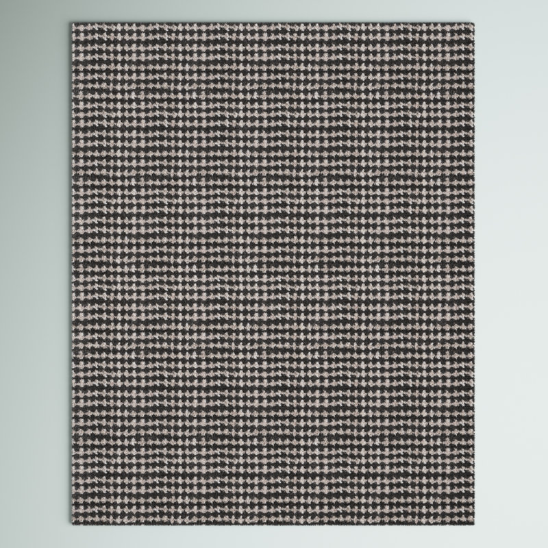 Ebern Designs Marlinde Hand Tufted Performance Houndstooth Rug ...