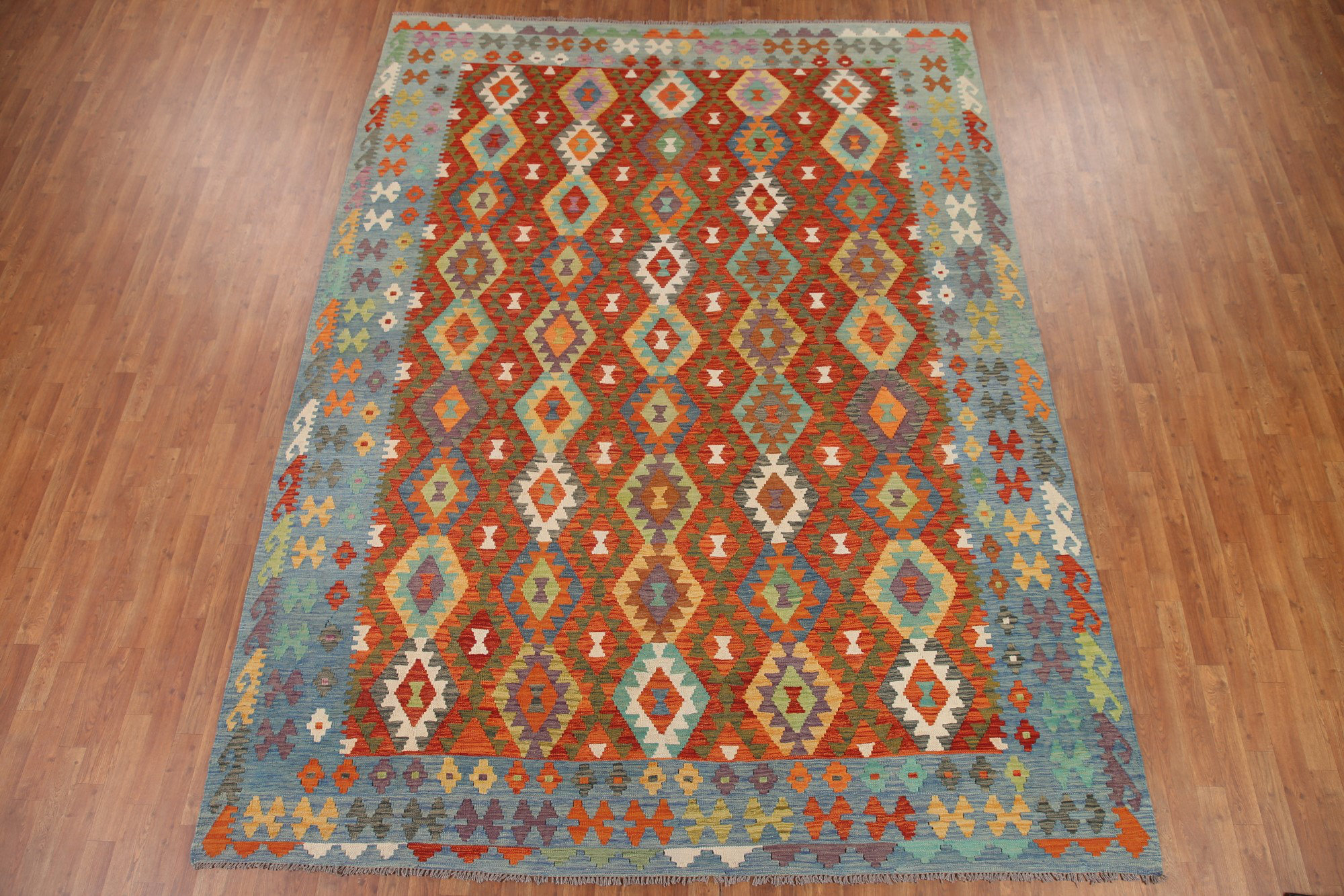 Dakota Fields Reversible Wool Kilim Oriental Area Rug 9x11 | Wayfair