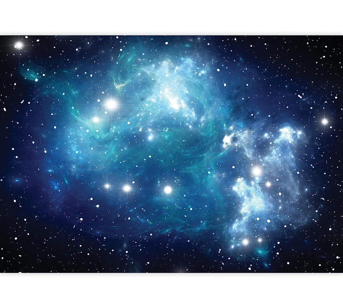 IDEA4WALL Planet In Outer Space Galaxy Shades of Blue in a Sea of Stars ...
