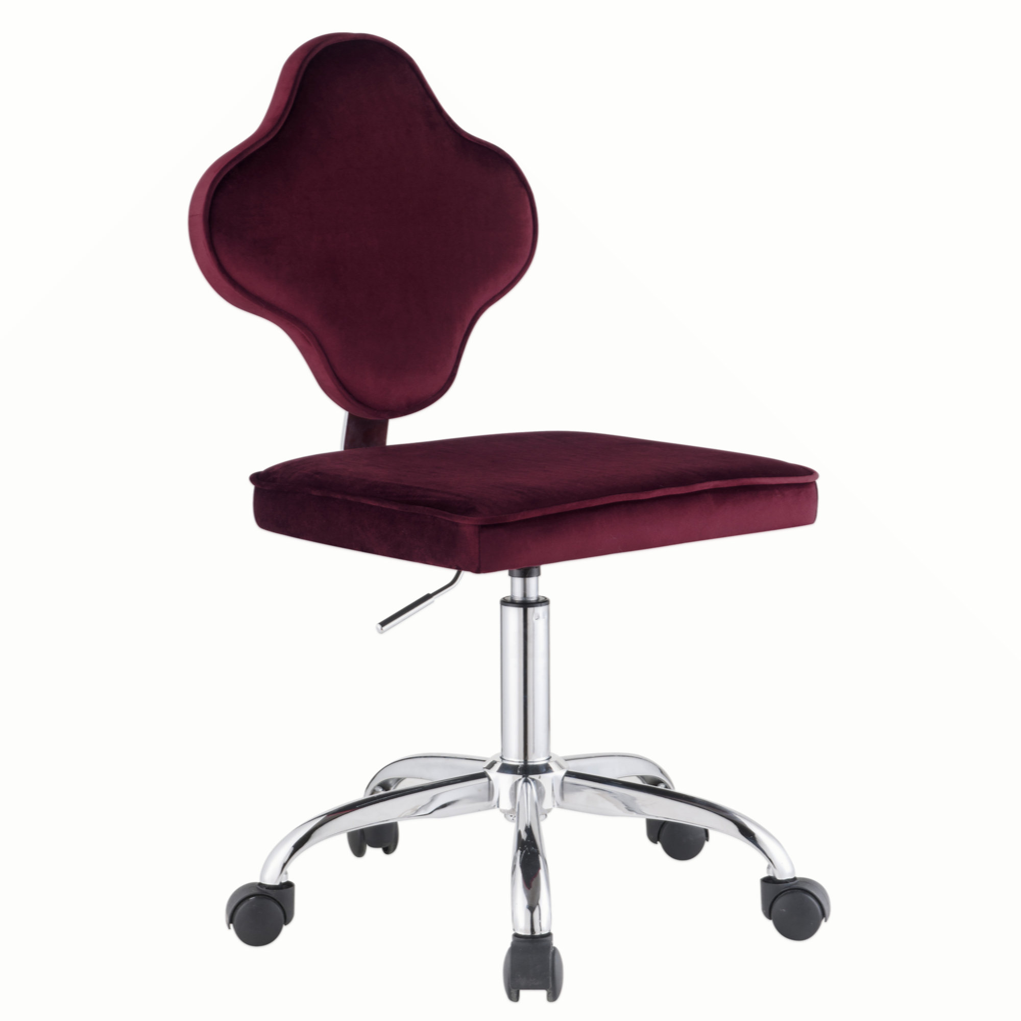Mercer41 Red Swivel Office Chair With Casters | Wayfair