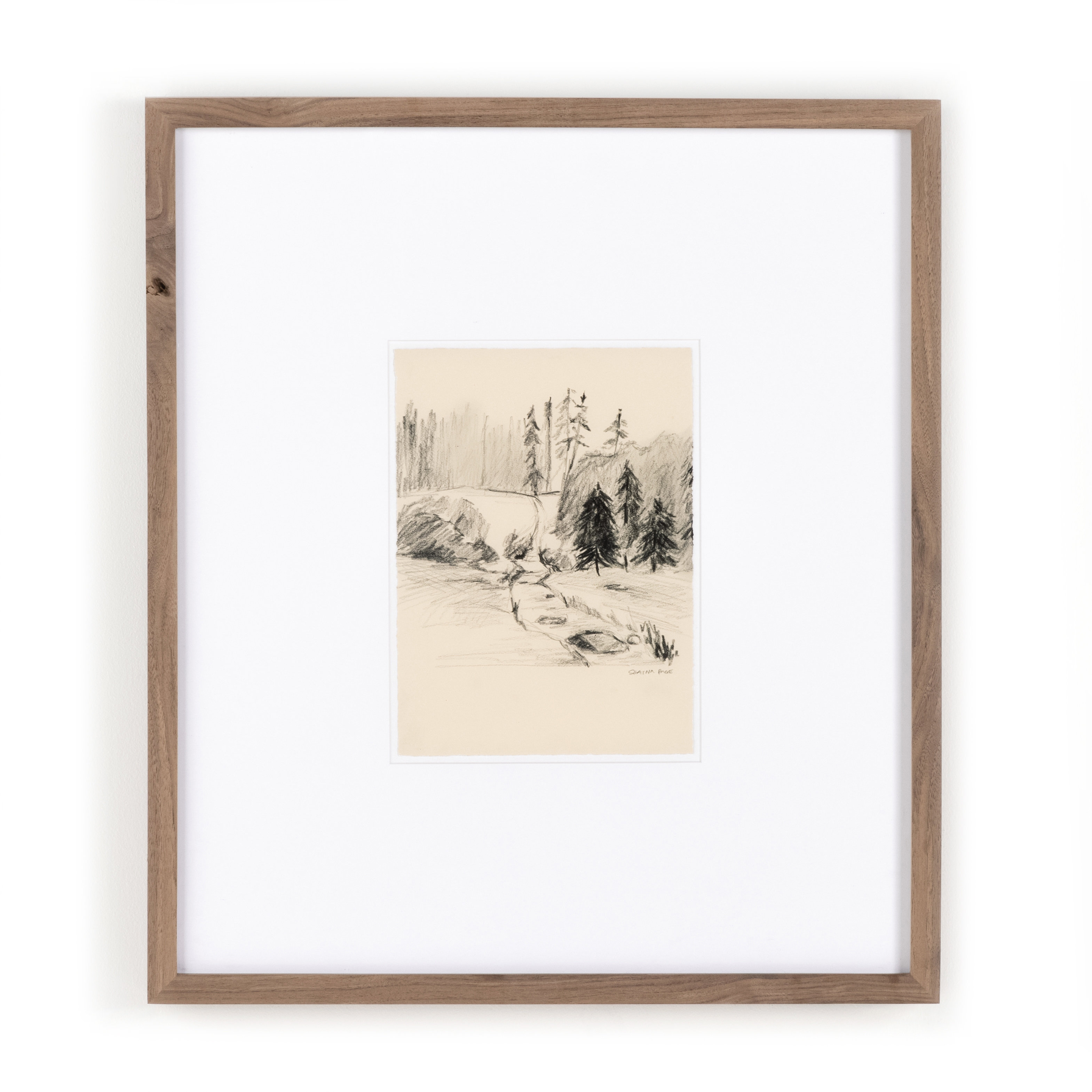 Four Hands Art Studio Serene II by Shaina Page - Picture Frame Drawing ...
