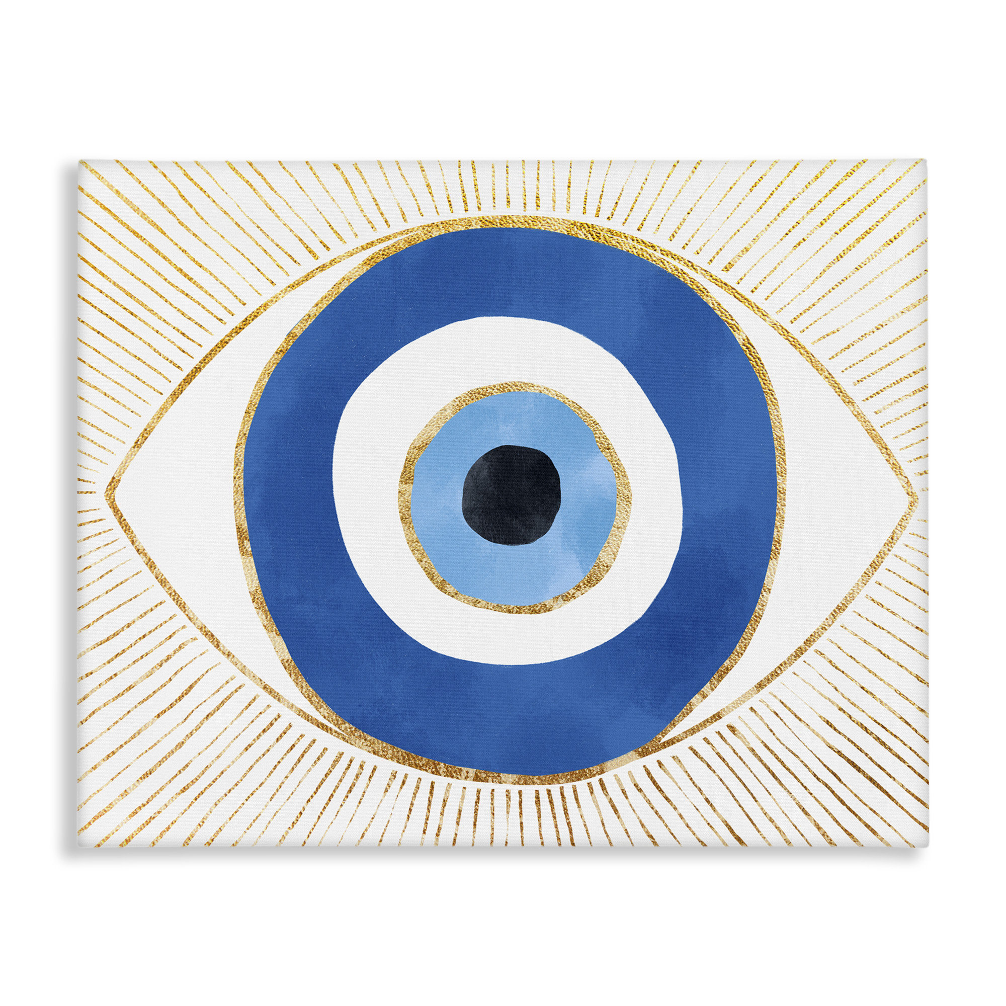 Latitude Run® Evil Eye Shape Striped Mati Symbol by Ziwei Li - Wrapped ...