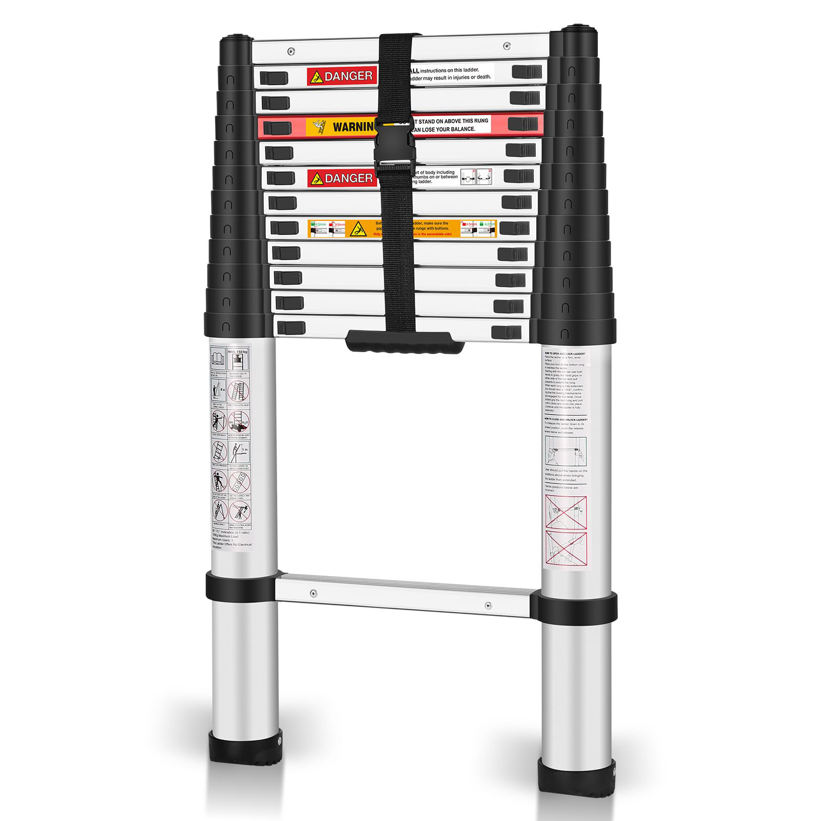 WFX Utility™ 13 - Step Metal Folding Extension Ladder | Wayfair