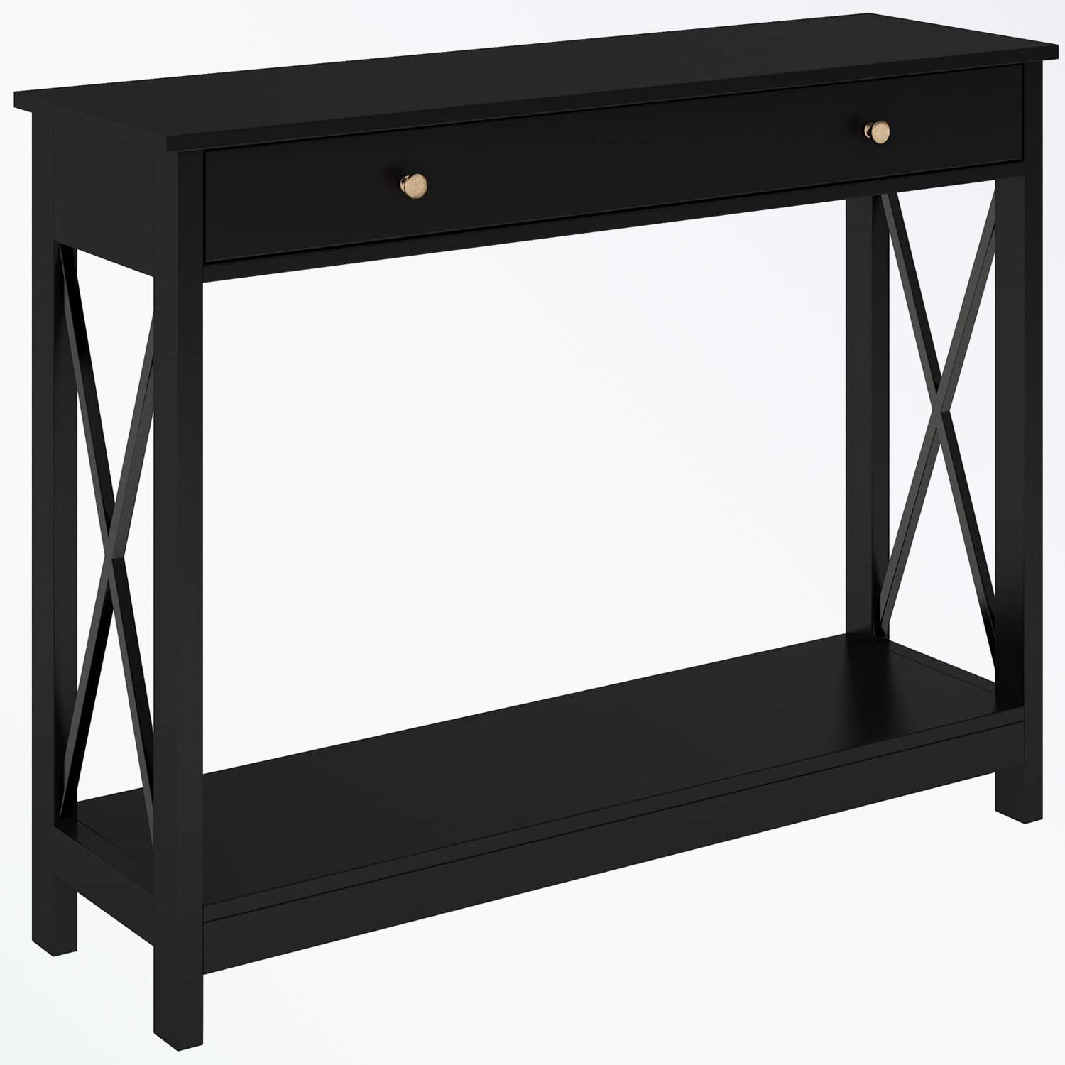 Ophelia & Co. Console Table with Drawer and Storage Shelves | Wayfair