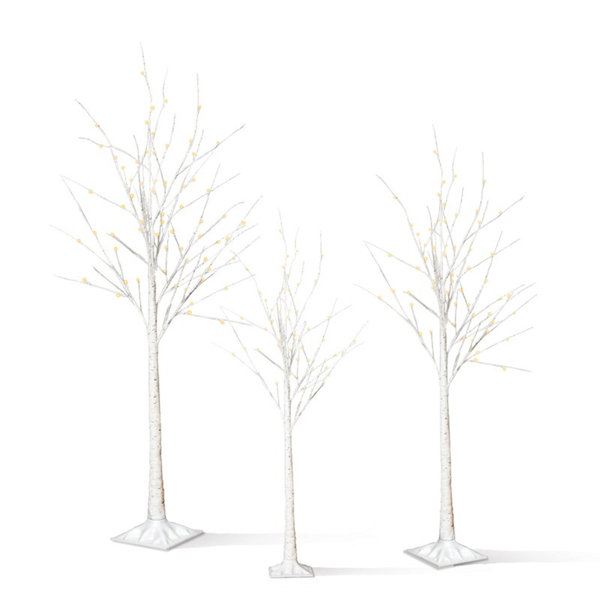 The Holiday Aisle® 4FT & 5FT & 6FT Lighted Artificial Birch Christmas ...