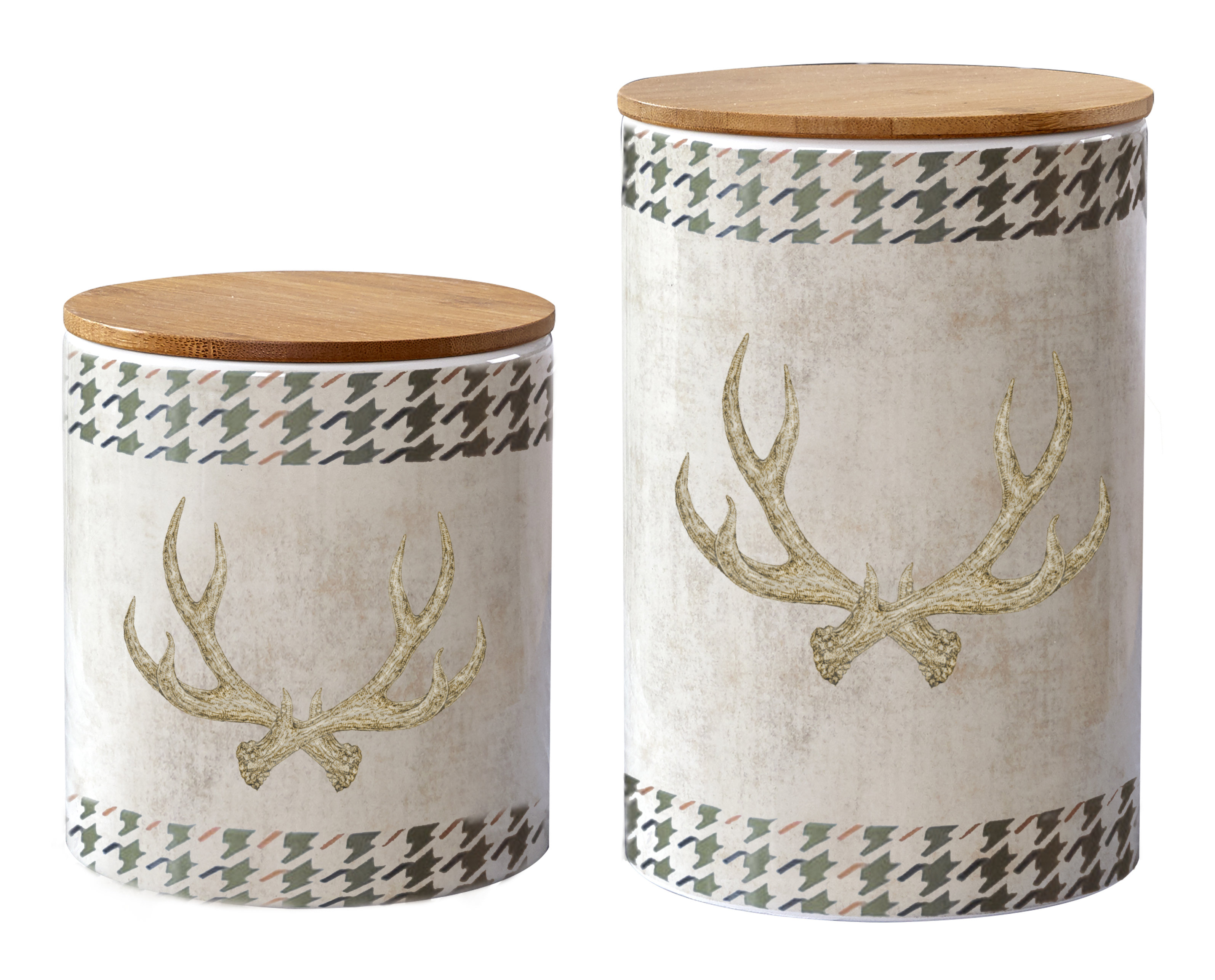 Paseo Road by HiEnd Accents 2 PC Antler Design Canister Set | Wayfair