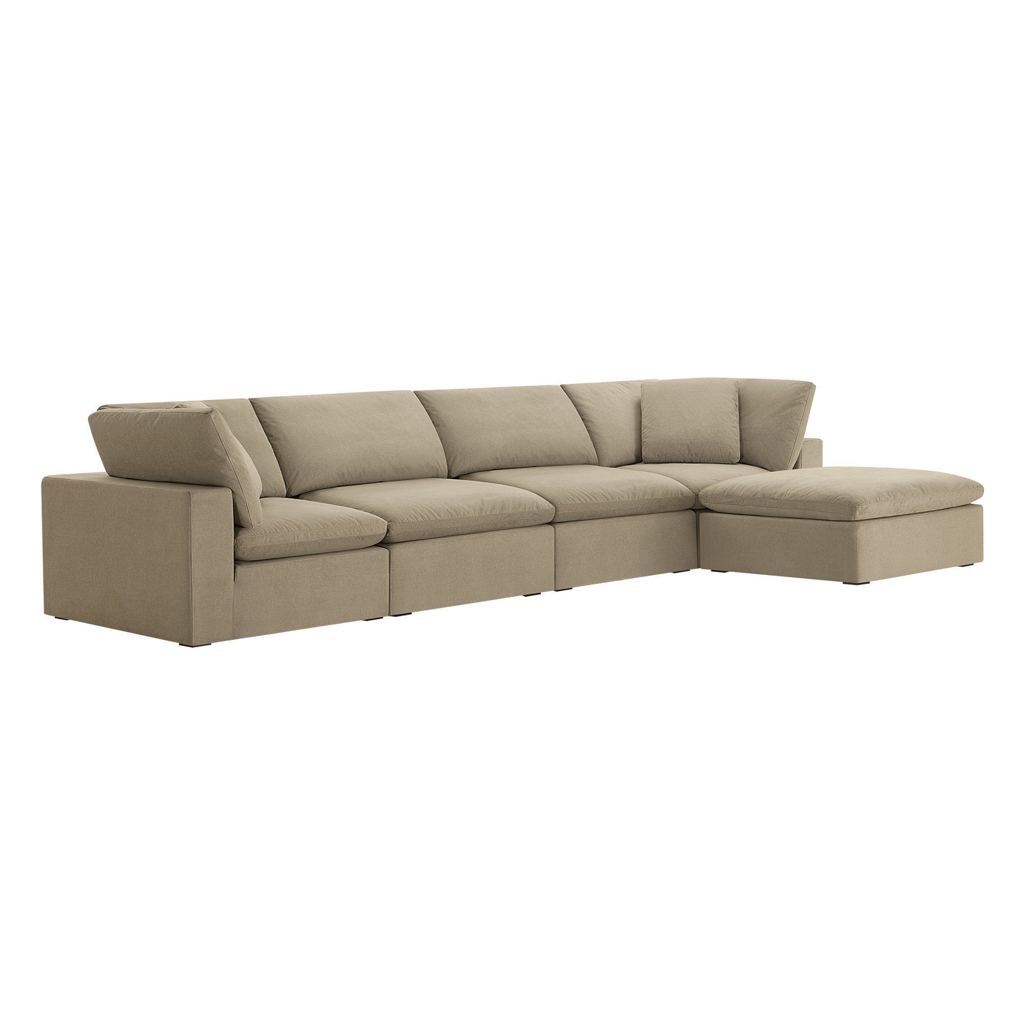 Circle 55 Calana Luxe 5-Piece Modular Sectional With Ottoman | Wayfair