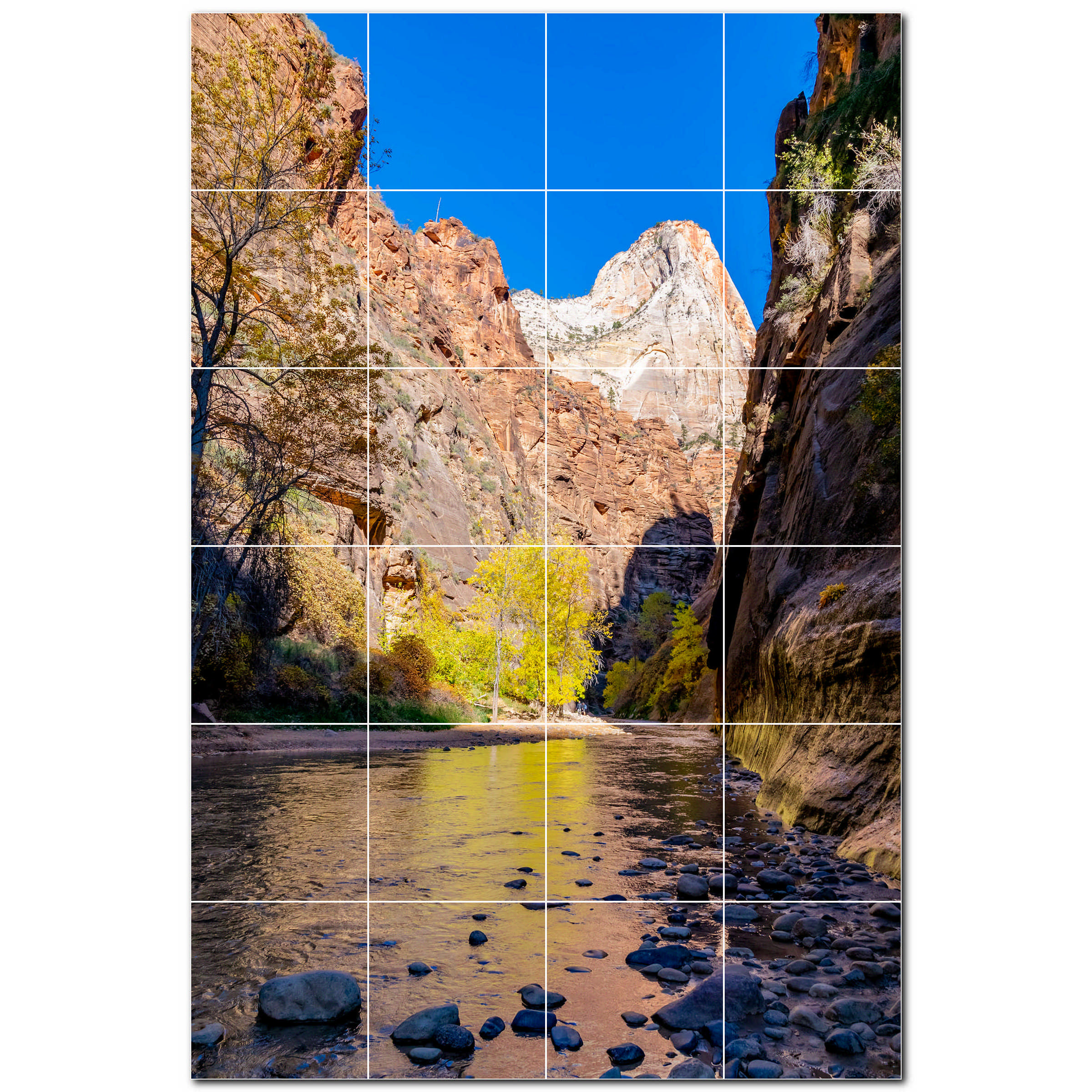 Picture-Tiles.com 32" x 48" Ceramic Canyon Photo Decorative Mural Tile ...