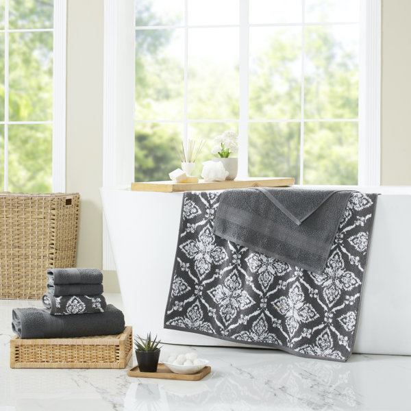 Modern Threads Amaris 6-Piece Reversible Yarn Dyed Jacquard Towel Set ...