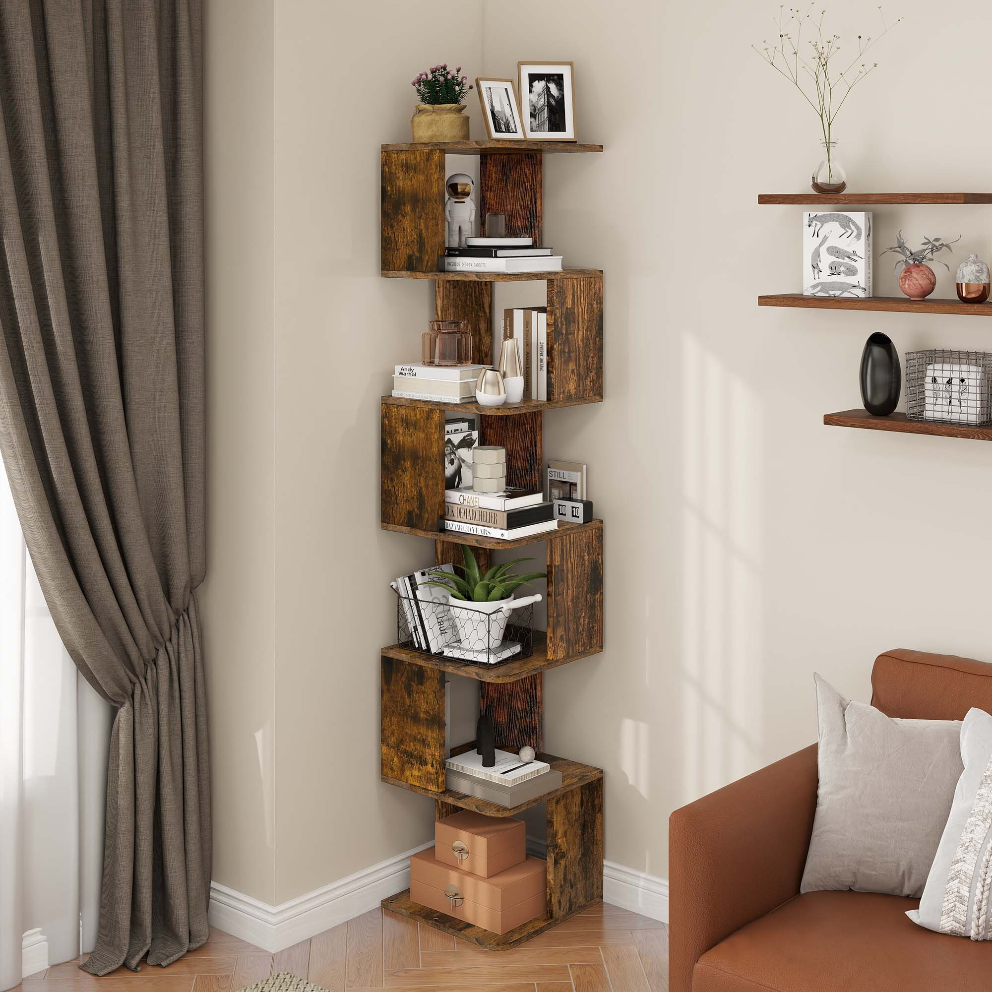 Wrought Studio™ Ashanti Geometric Bookcase & Reviews | Wayfair