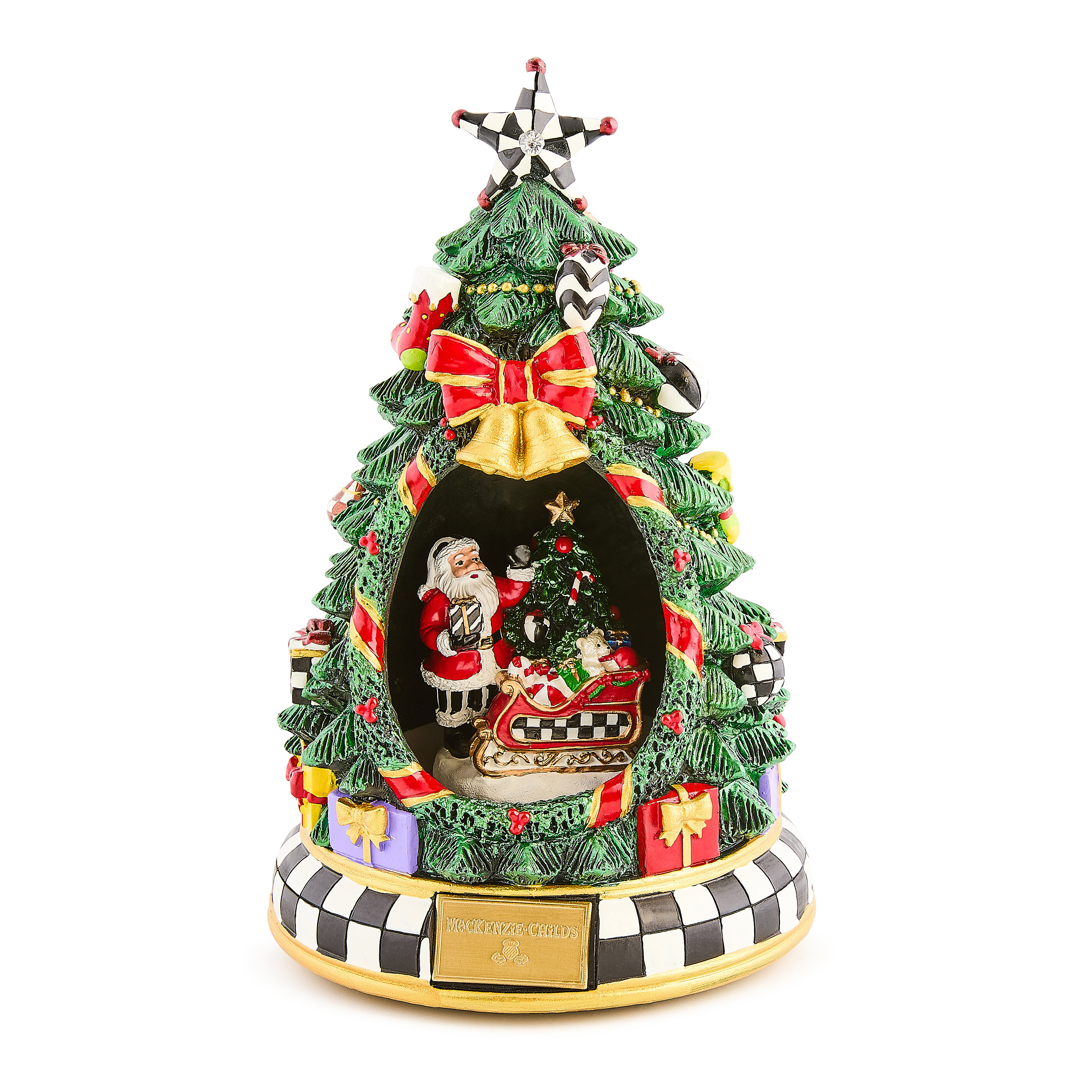 MacKenzie-Childs Courtly Christmas Tree and Santa Musical Display ...