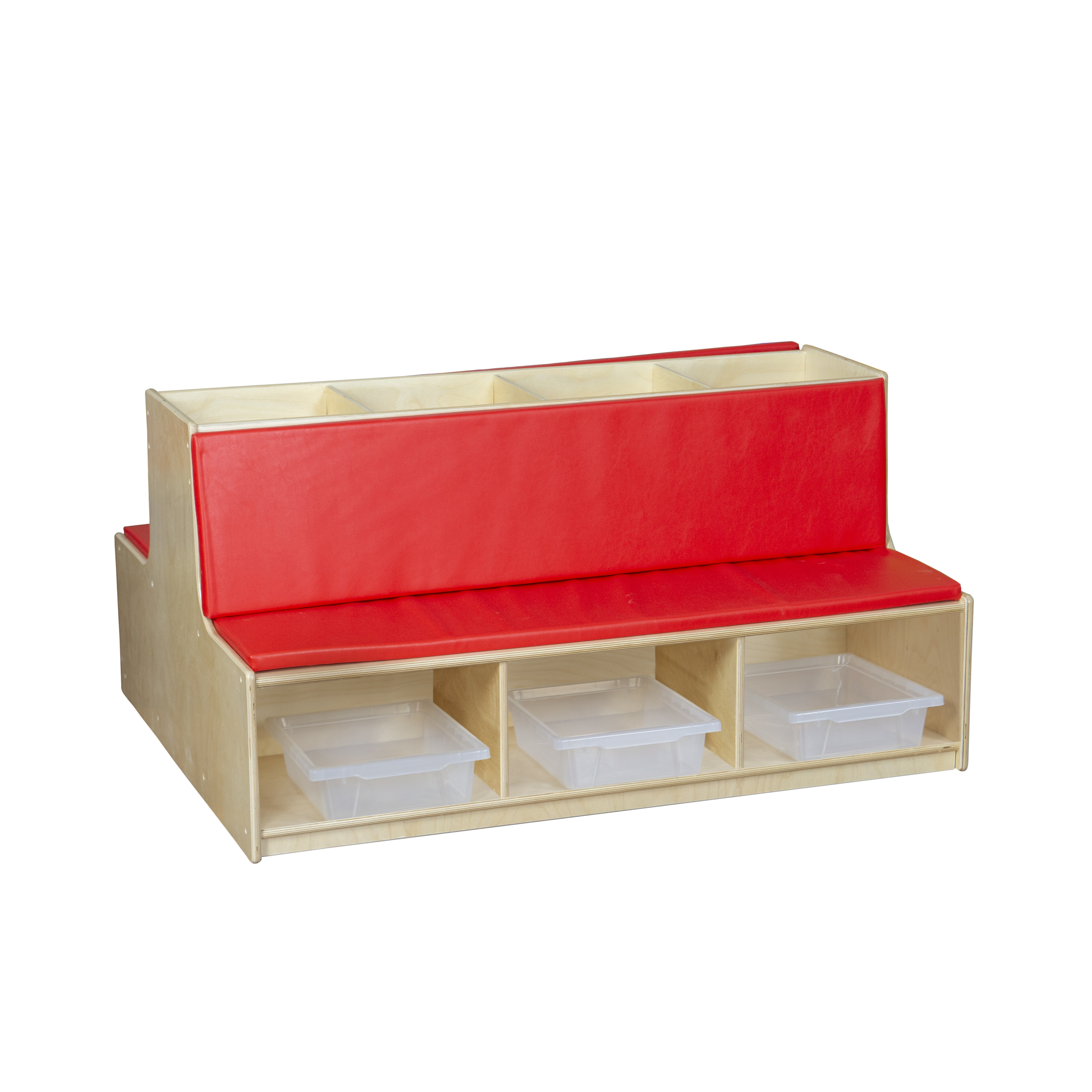Wood Designs Read-A-Round Double-Sided Bench with Trays | Wayfair