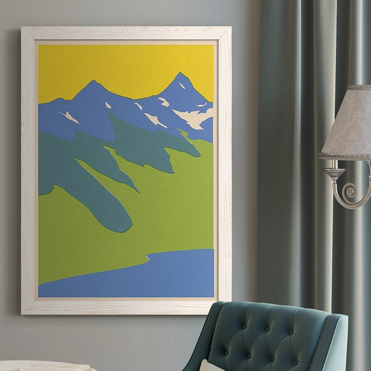 Ivy Bronx Haldis Bright Glacial Lake II Framed On Canvas Print | Wayfair