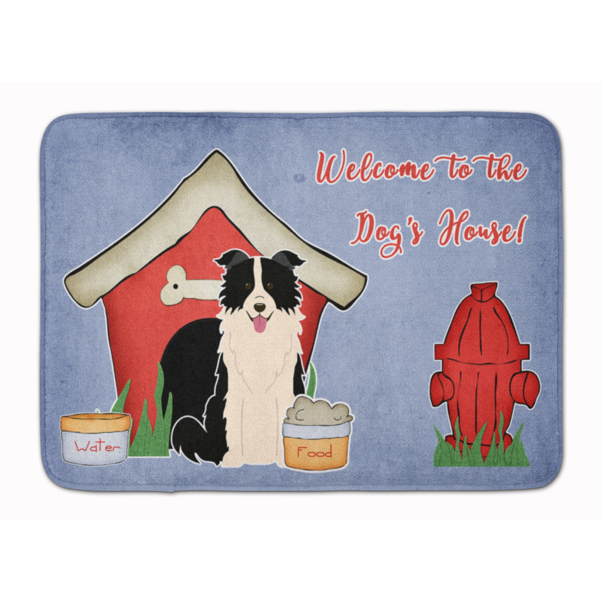 East Urban Home Dog House Border Collie Bath Rug | Wayfair