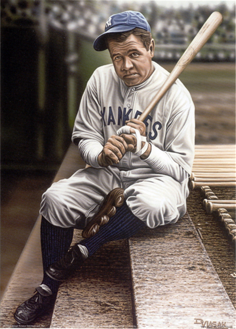 Winston Porter Babe Ruth by Darryl Vlasak - Unframed Graphic Art Print ...