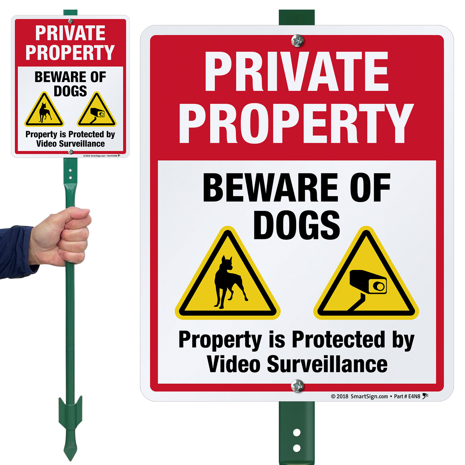 SmartSign Private Property - Beware of Dogs, Property Is Protected by ...