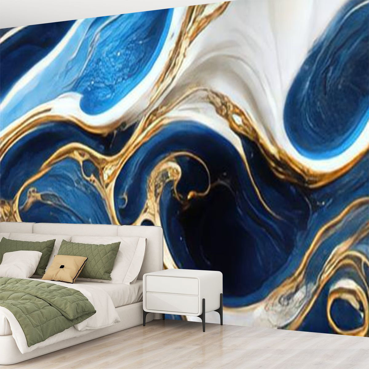 Mercer41 Peel and Stick Canvas Wallpaper Wall Mural Luxurious modern ...