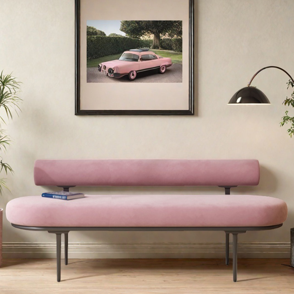 RESROS Bench Creative backrest clothing store long bench | Wayfair