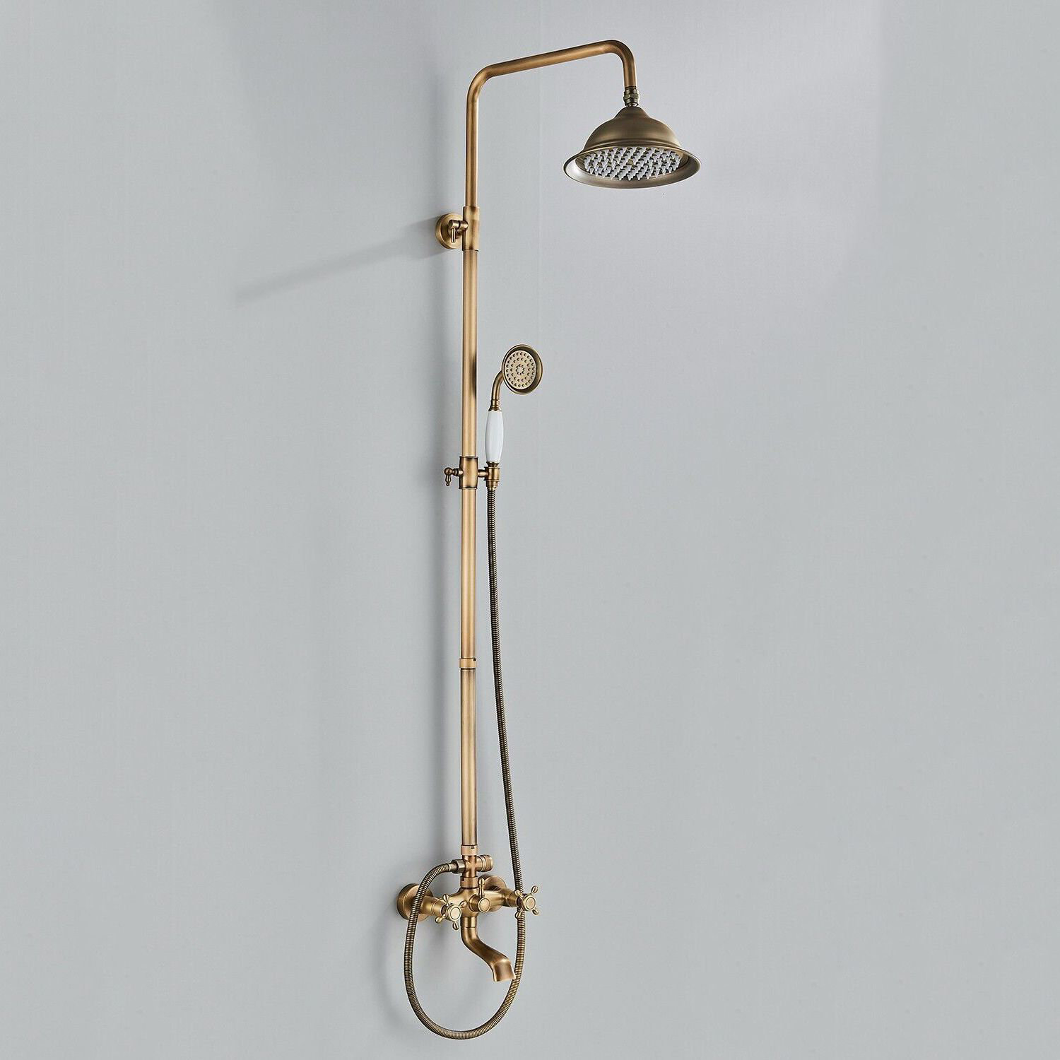 Augusts Antique Brass Complete Shower System | Wayfair