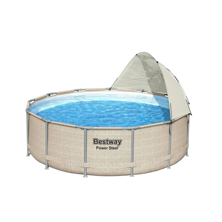 vidaXL Bestway Above Ground Pool Canopy White | Wayfair.co.uk