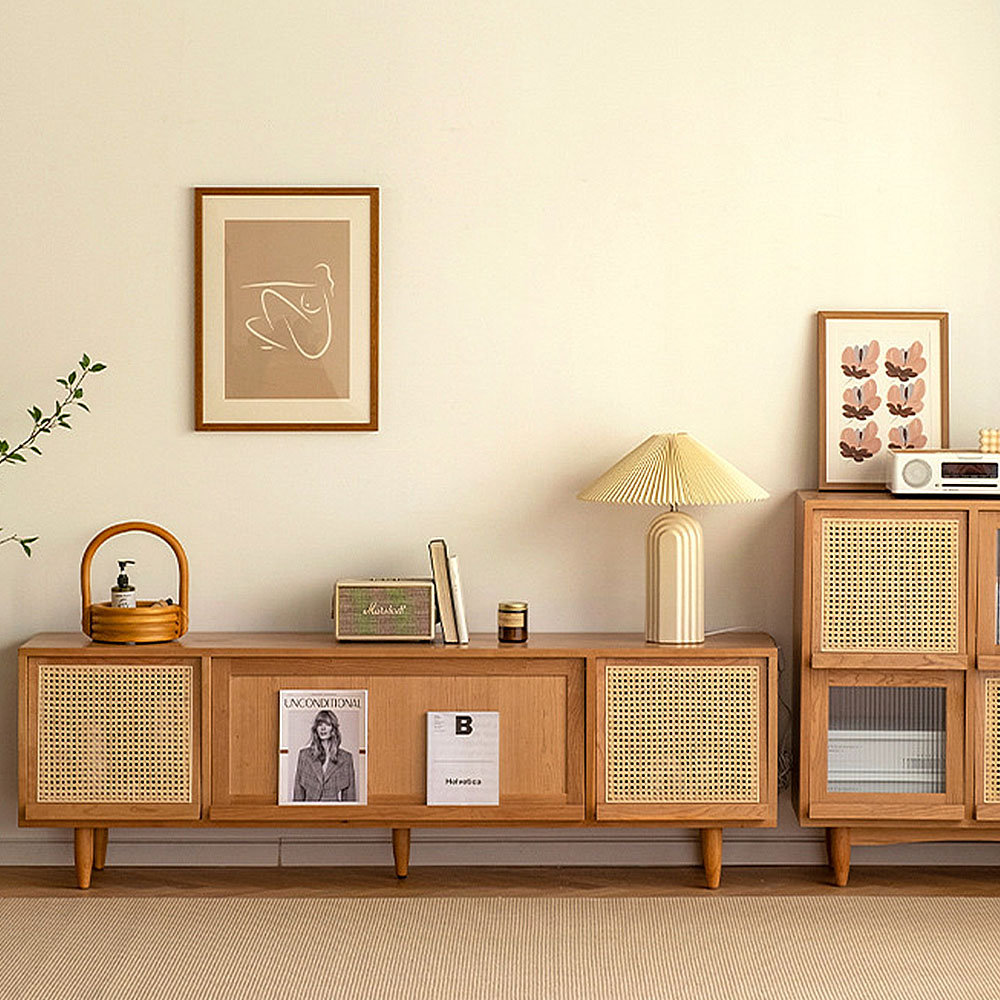 Dream cabinet Simple Breathable Flip-Top TV Stand 70.87'' Media Console ...