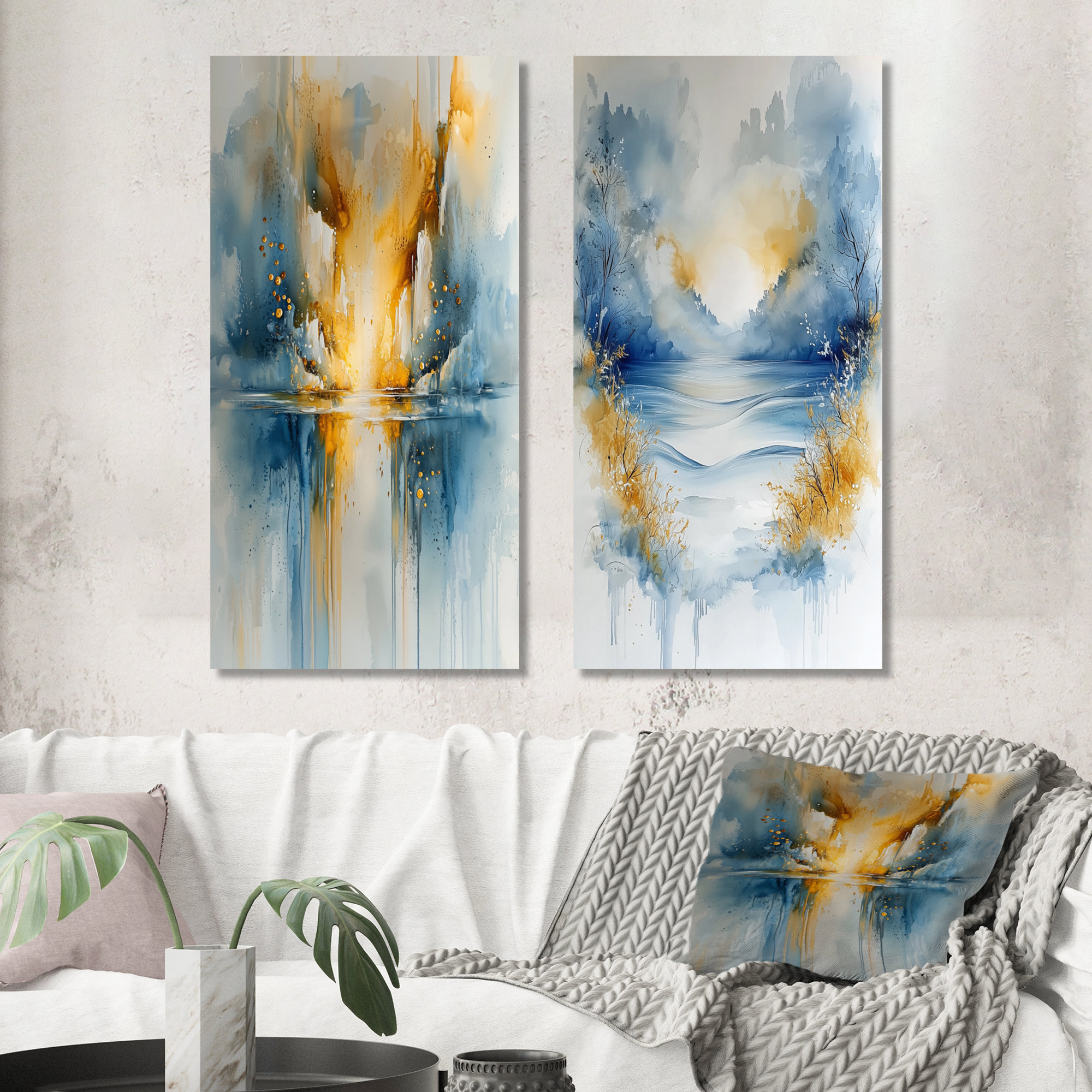 Mercer41 Parallel Coastal Divide Horizon Landscape I - Abstract Wall ...