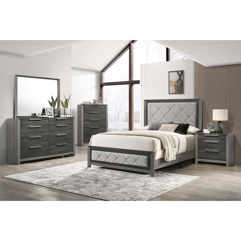 Latitude Run® Aviral Nightstand in Gray | Wayfair