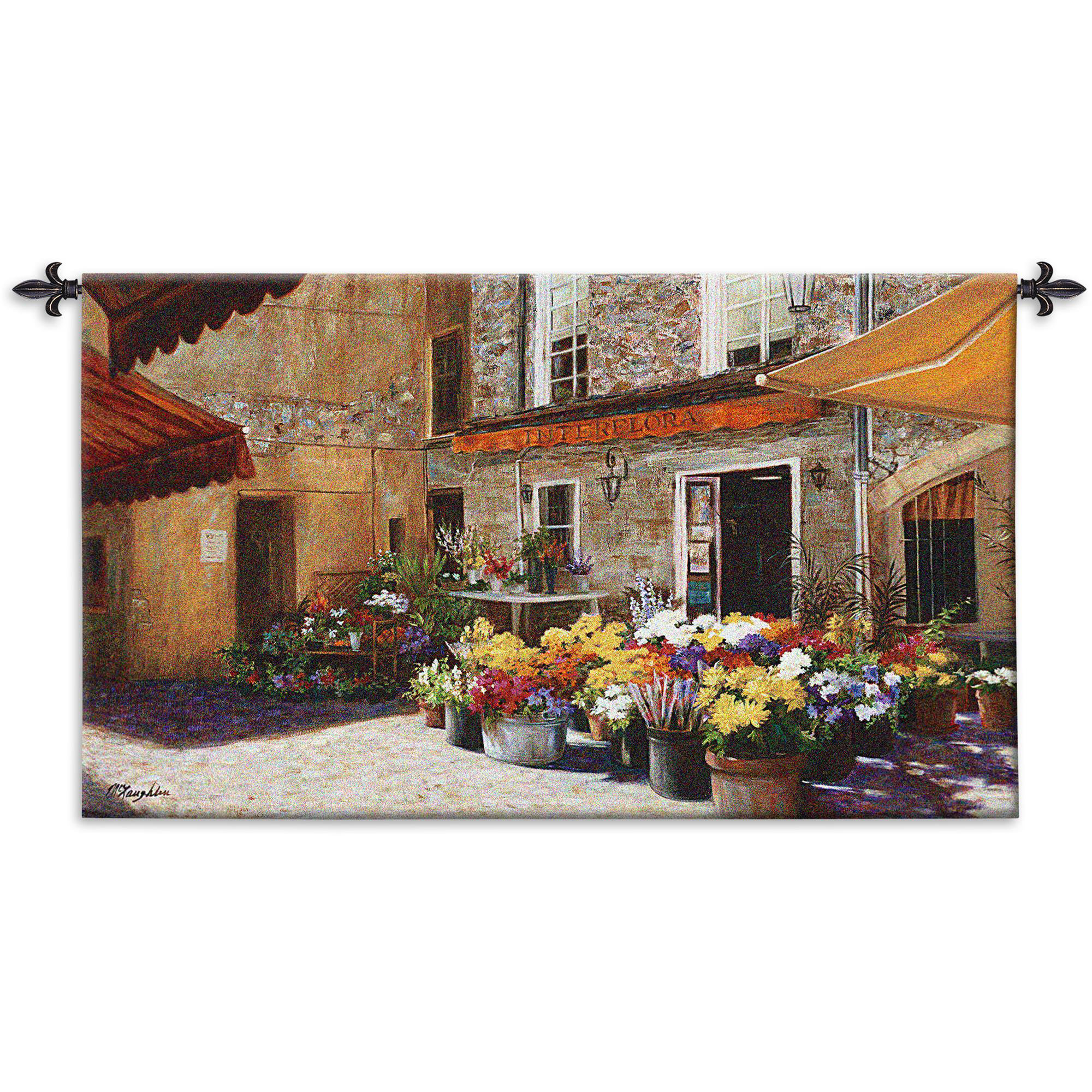 Fine Art Tapestries Cityscape, Landscape, Seascape Flower Shop Tapestry ...