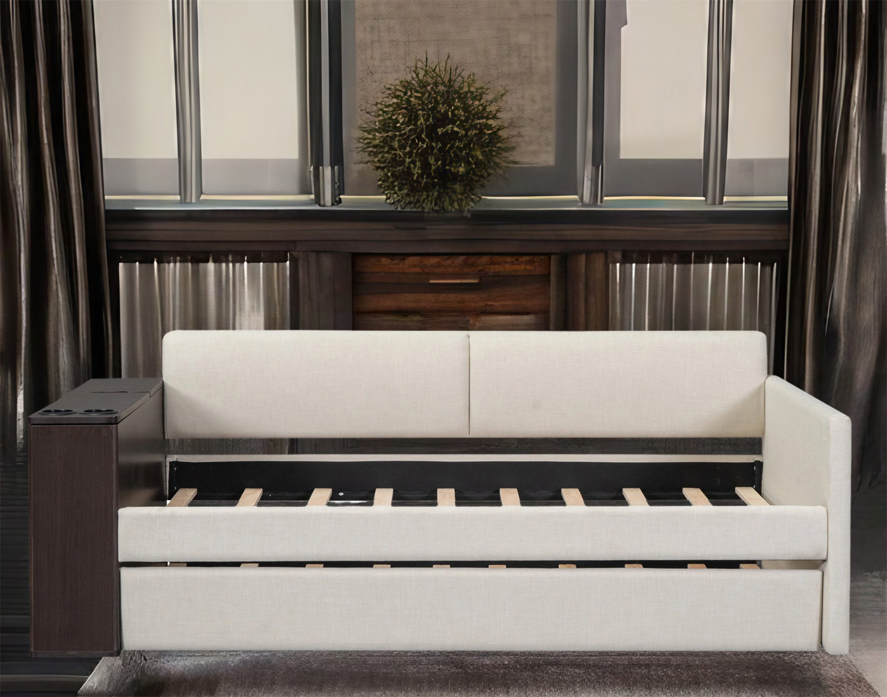 Hokku Designs Dorcin Upholstered Daybed with Trundle - Wayfair Canada