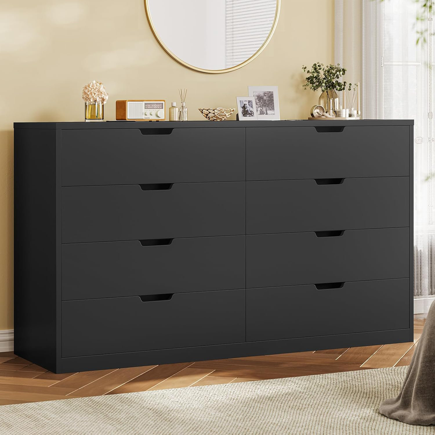Ebern Designs 8 Drawers 55.1"W Dresser For Bedroom & Reviews | Wayfair