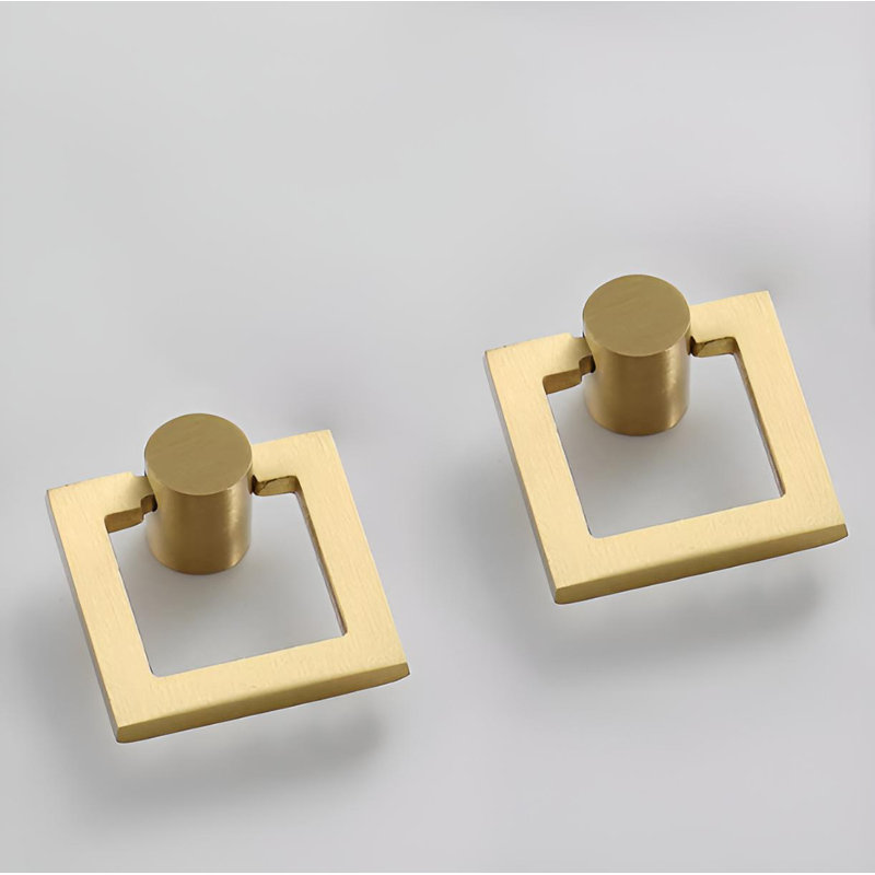 Infinitee Green Golden Pure Copper Handle, Cabinet Door Handle | Wayfair