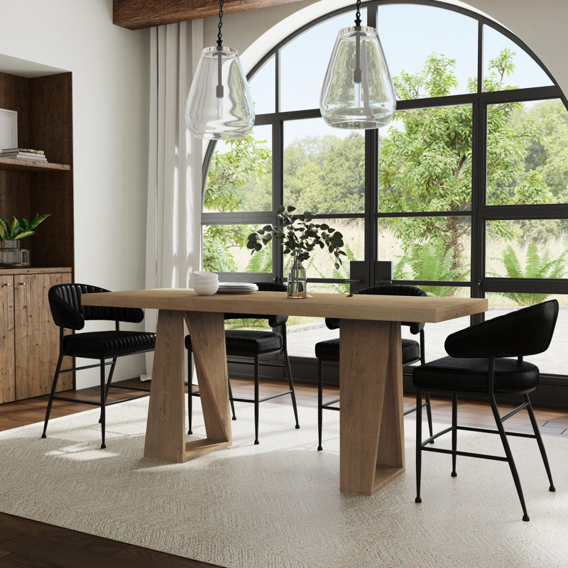 Classic Home Arleth 82" Reclaimed Oak Counter Height Gathering Table ...