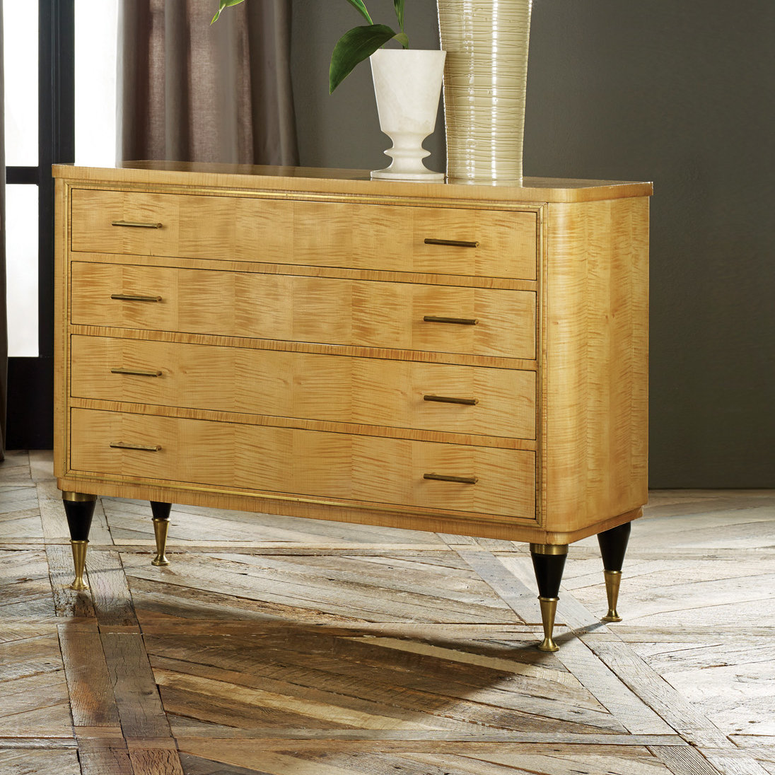 Modern History Home Mid-Century 4 Drawer Accent Chest | Wayfair