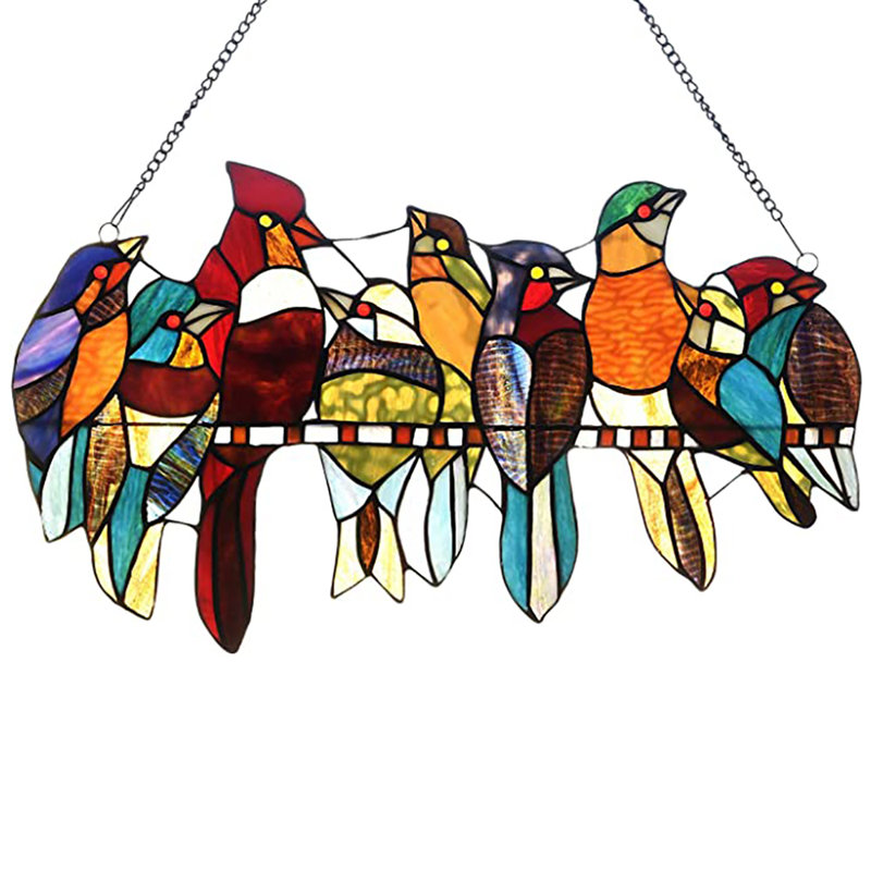 Red Barrel Studio® Stained Glass Window Panel & Reviews | Wayfair