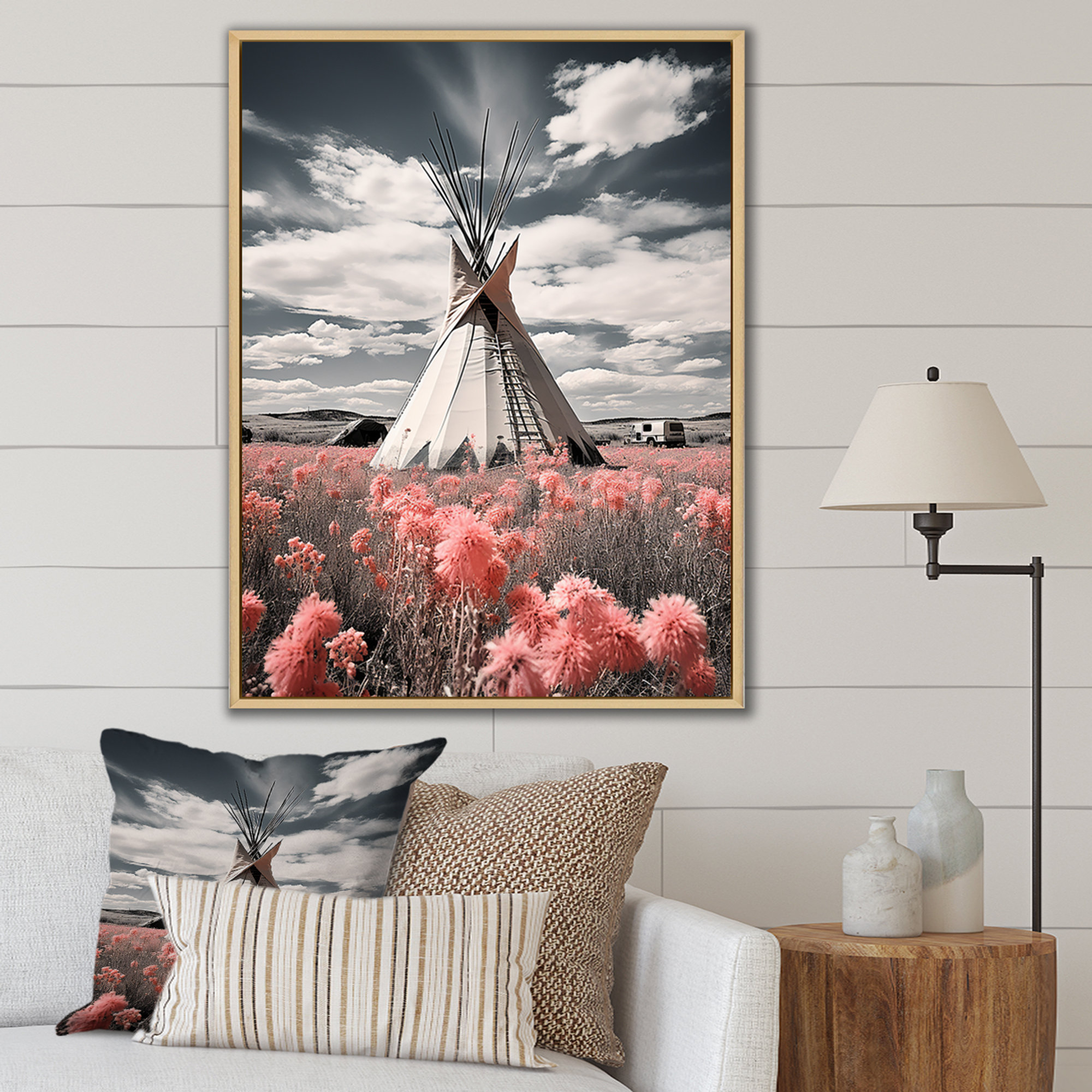 Latitude Run® Coral Grey Native Tipi Serenitys Embrace Native Tipi ...