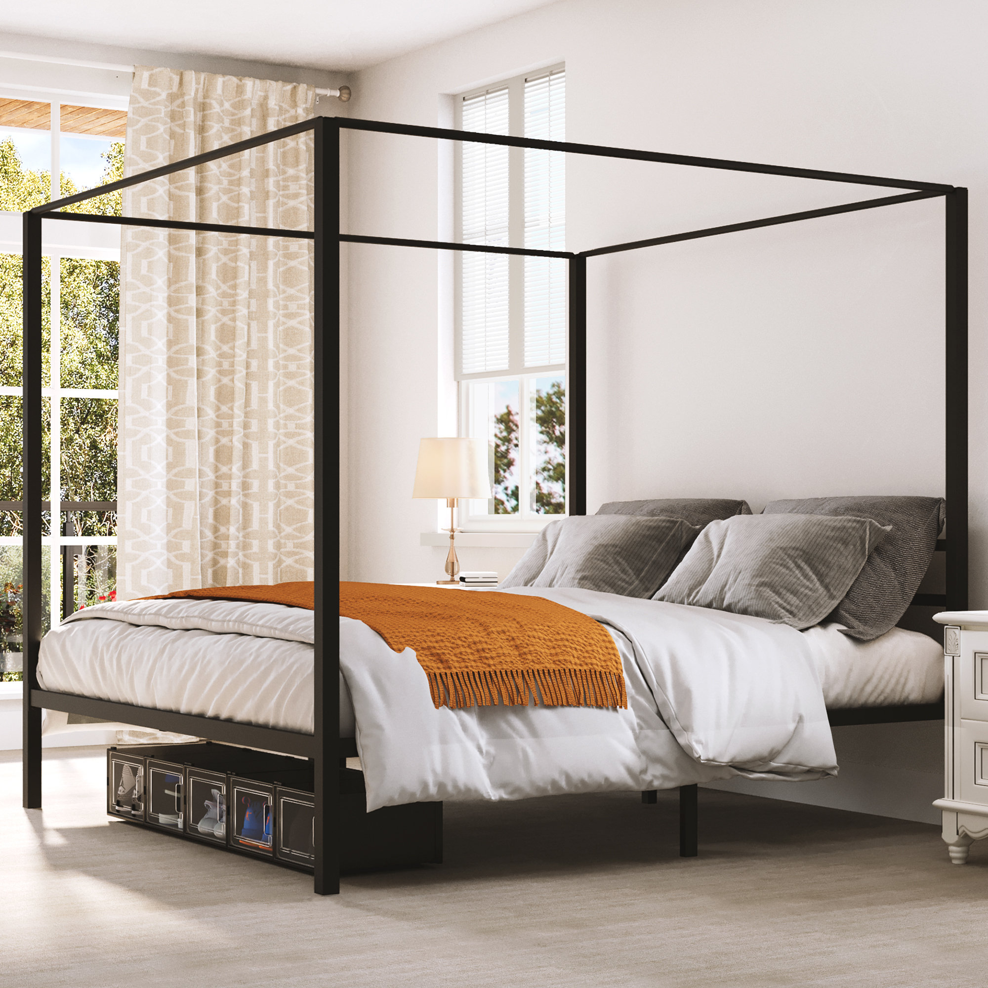 YITAHOME Manner King Canopy Bed with Wood Slat & Reviews | Wayfair