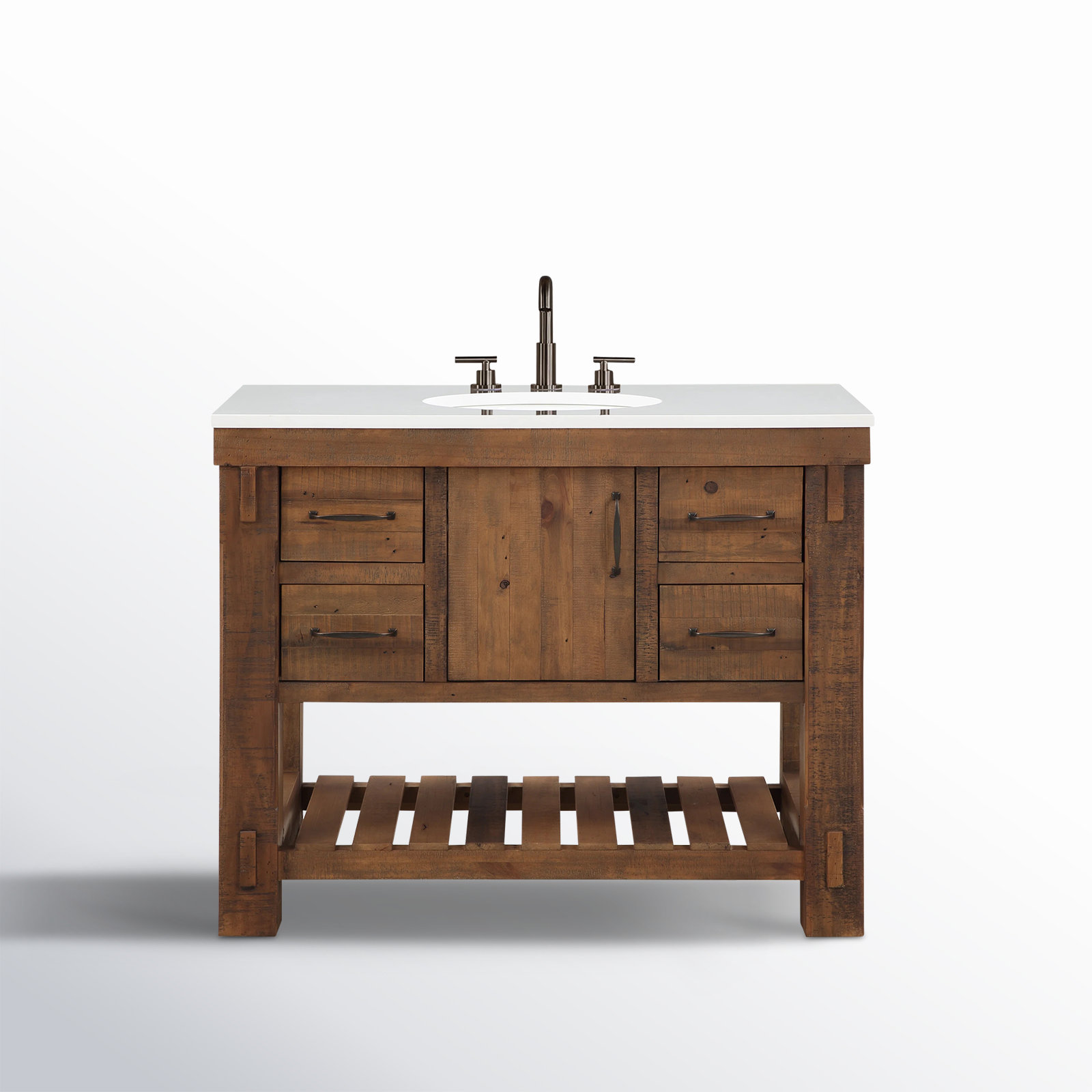 Birch Lane™ Bromley 42" Single Bathroom Vanity with Quartz Top ...