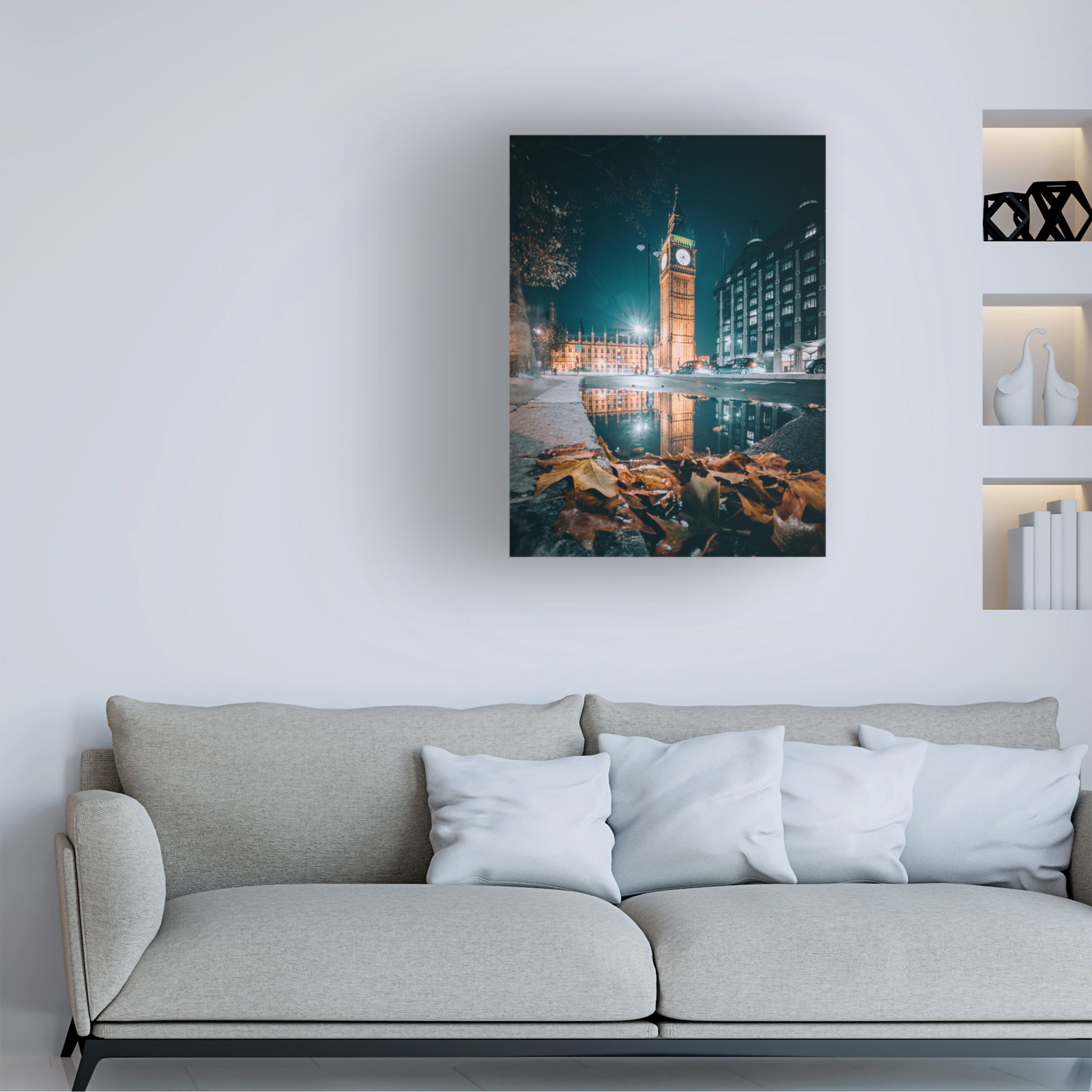 Ebern Designs Big Ben Reflection On Canvas by David George Print ...