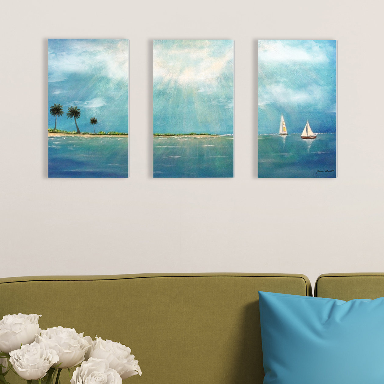 Dovecove Arata 'Azure Breeze' 3 Piece Painting Print Set & Reviews ...
