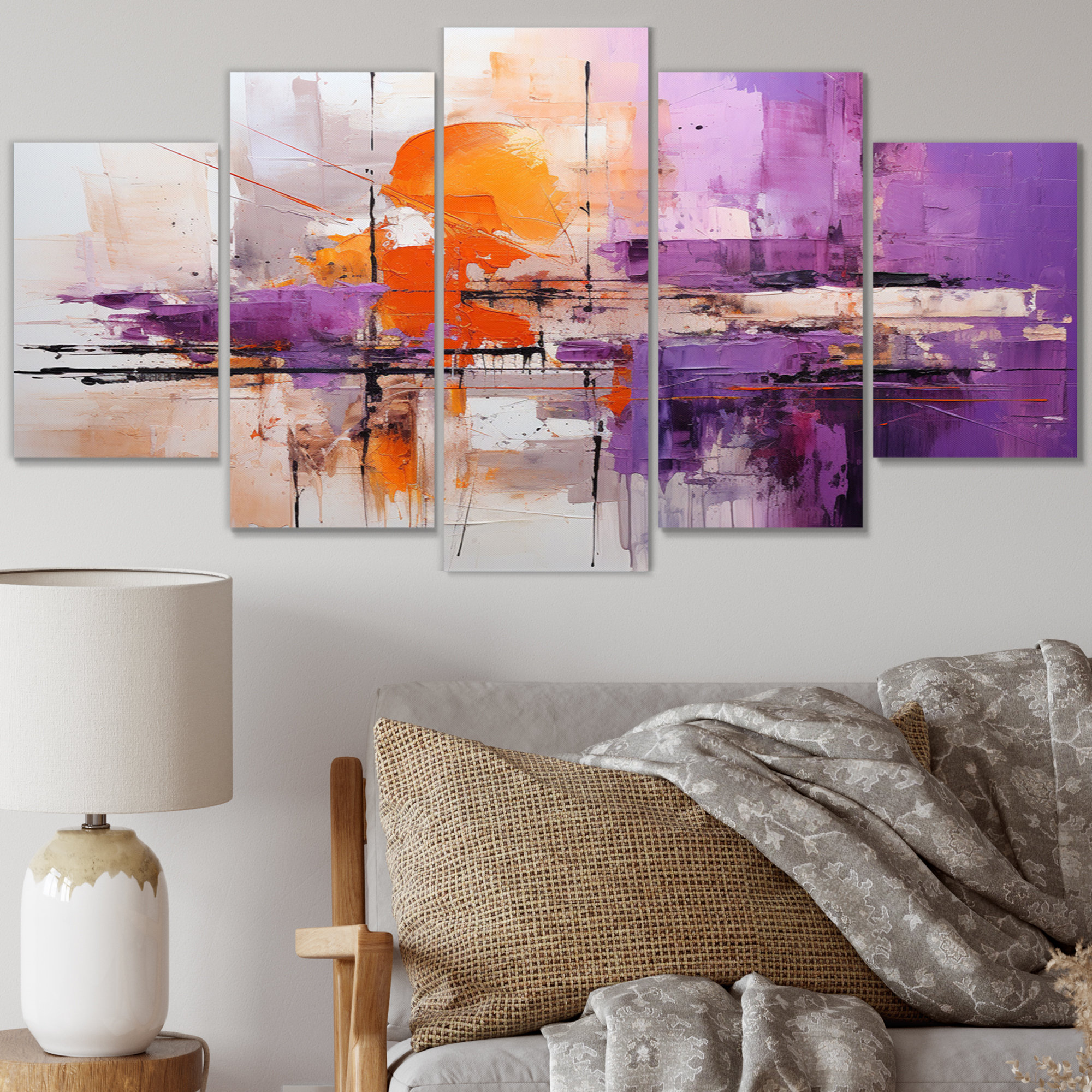 Wrought Studio™ Collage Fusion II - Abstract Collages Metal Wall Art ...