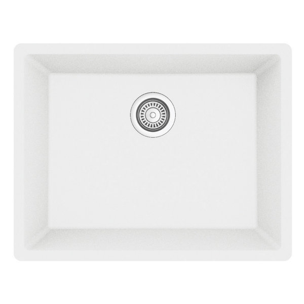 Karran Quartz 24-3/8'' X 19-1/8'' Single Bowl Undermount Kitchen Sink ...