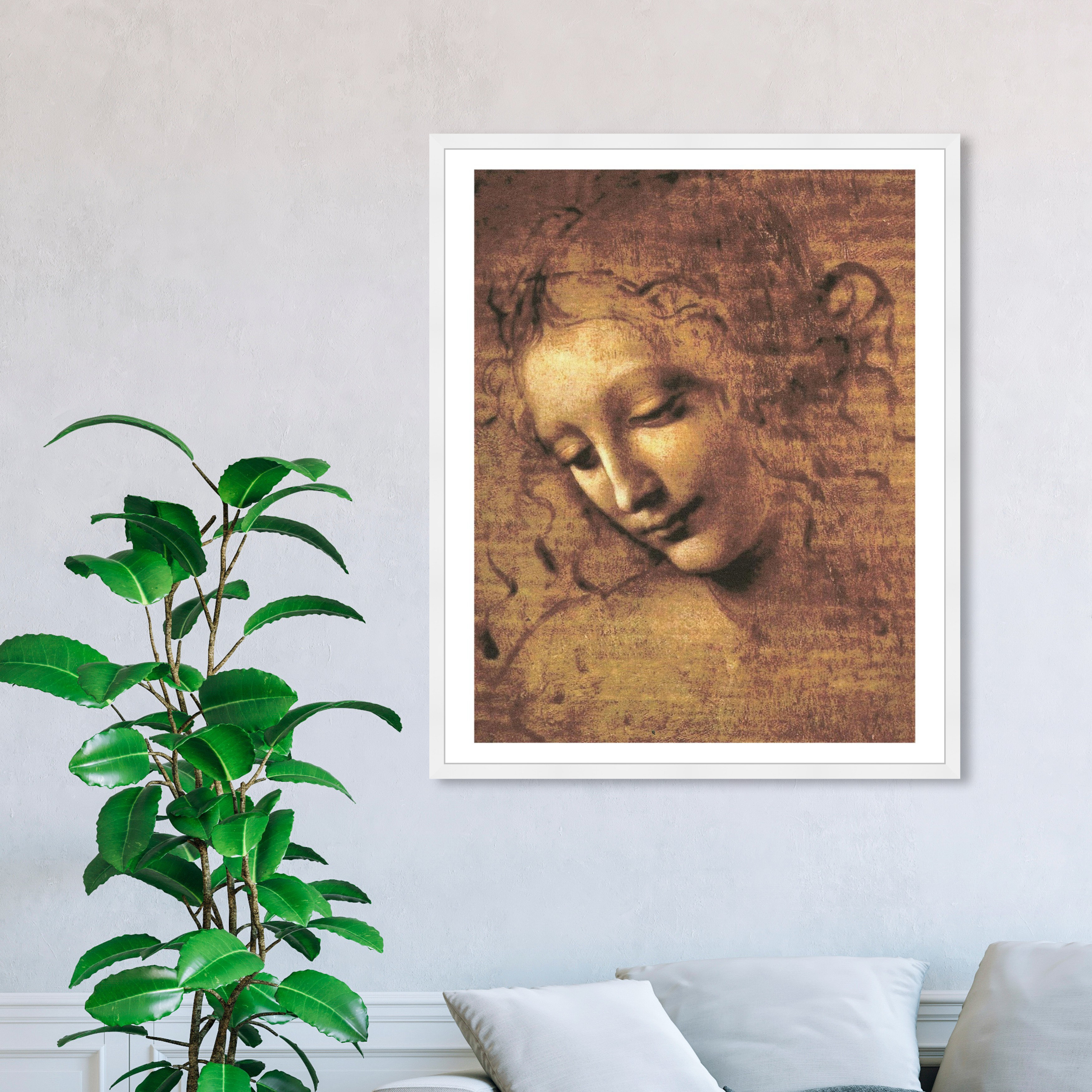 Rosdorf Park Female Head - Picture Frame Painting Print on Paper | Wayfair
