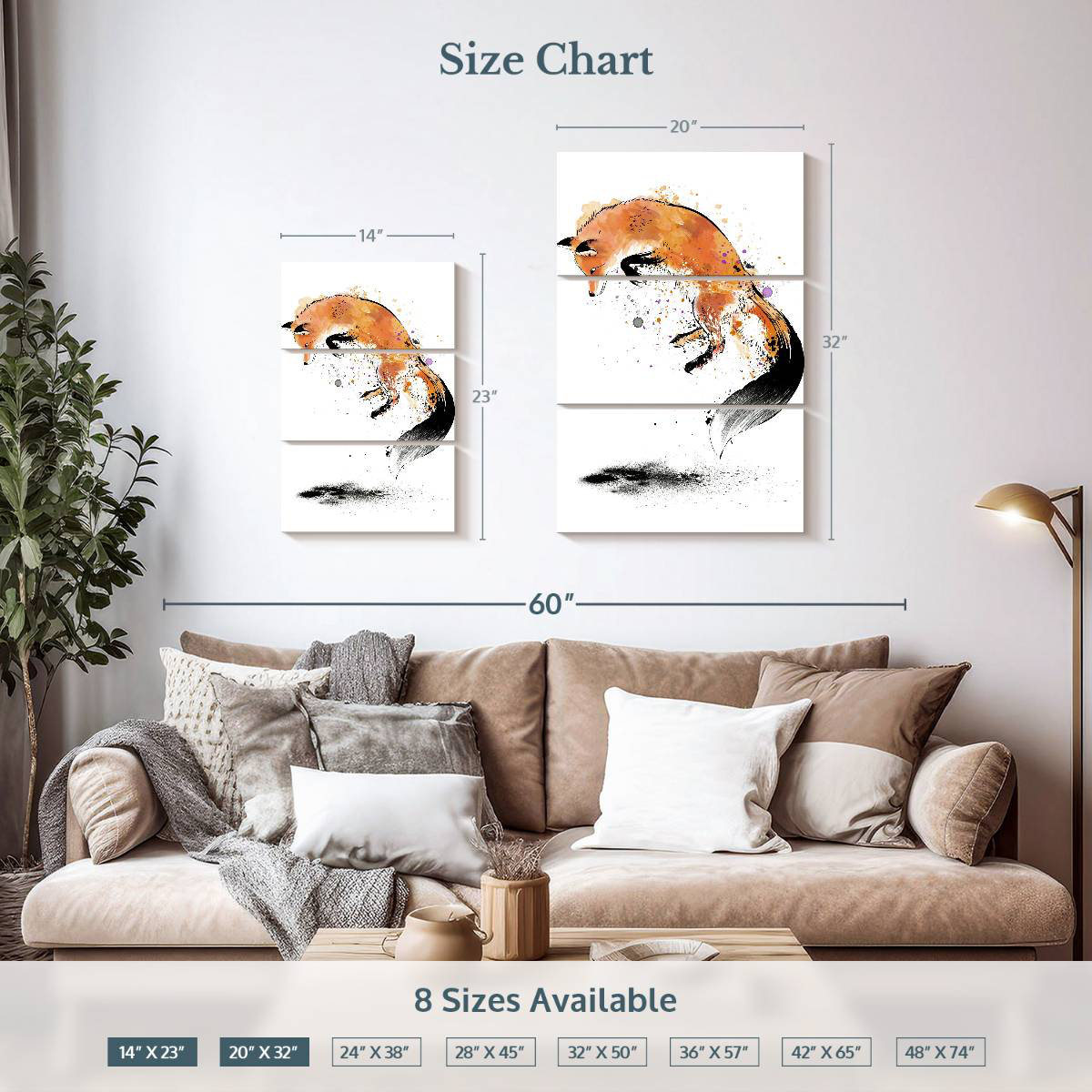 Ebern Designs Brampt Red Fox Jumping Into Snow | Wayfair