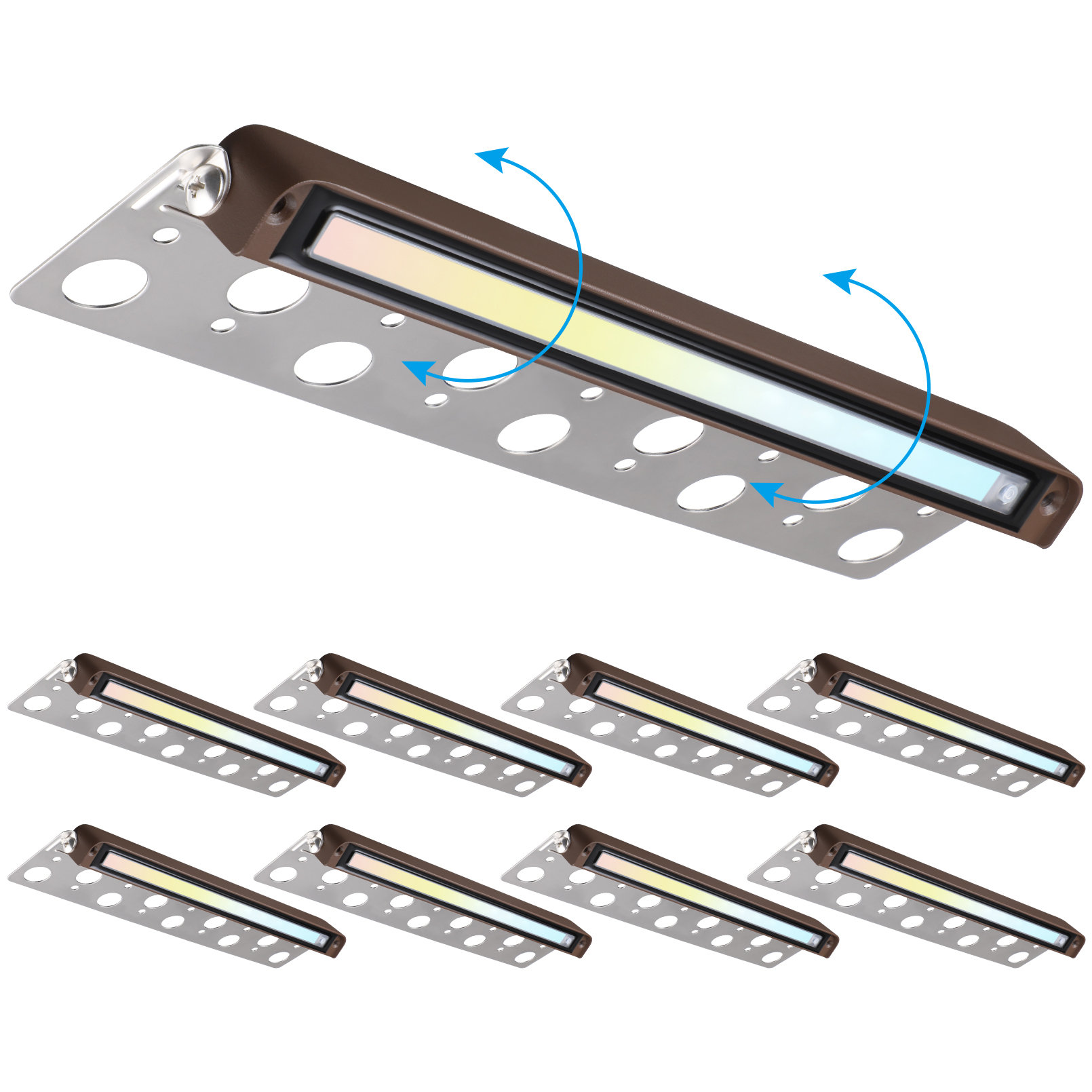 LEDVANS Brown Integrated LED Metal Step Light - Wayfair Canada