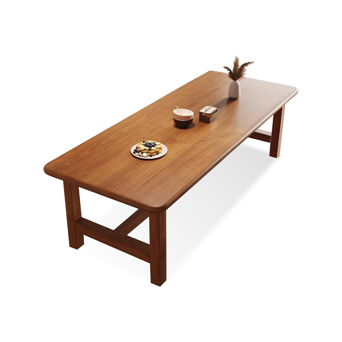 Hokku Designs Brown Rectangular Solid Wood Dining Table - Wayfair Canada