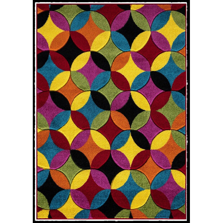 Latitude Run Lili-Mai Yellow/Green/Purple Rug | Wayfair.co.uk