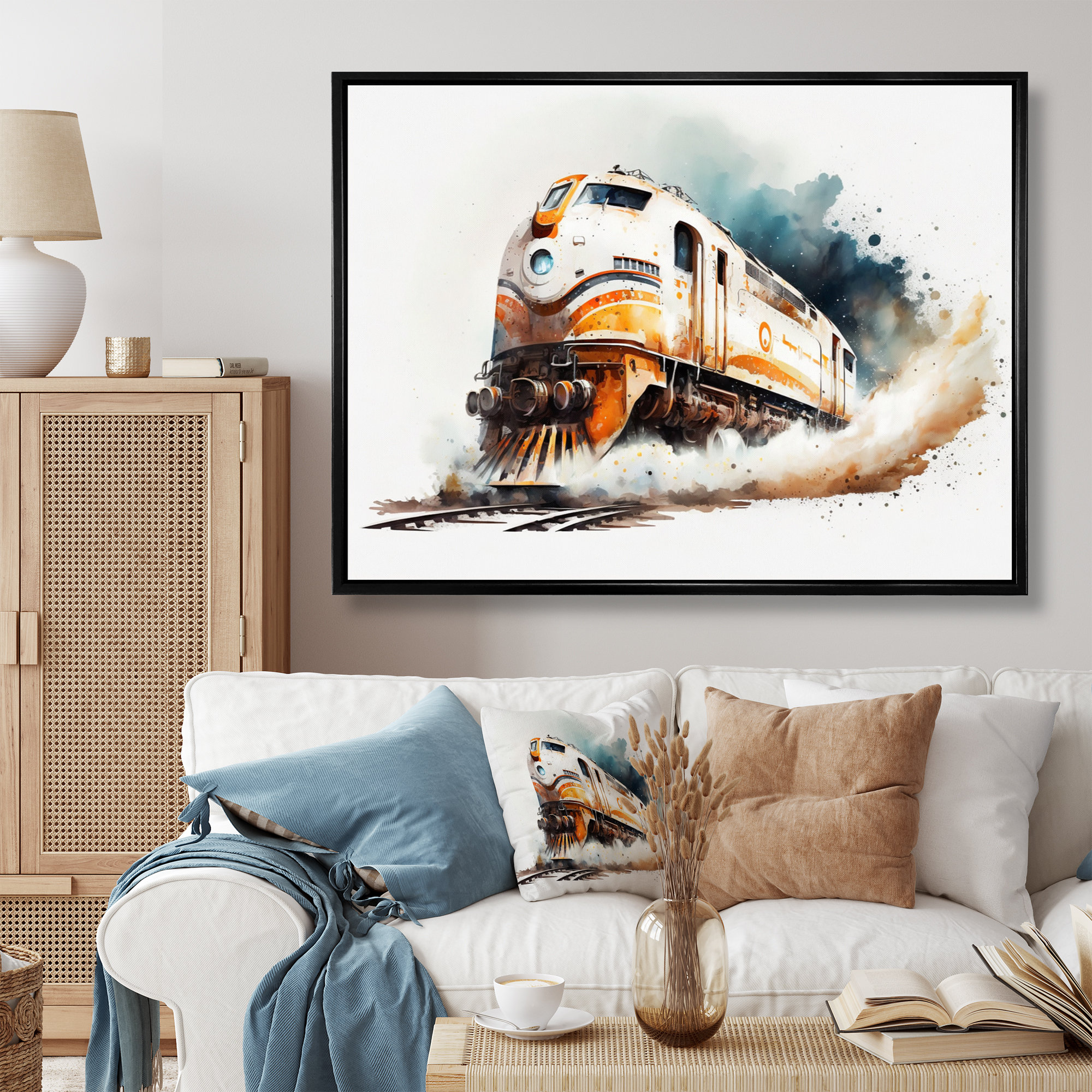 Williston Forge Train On The Tracks - Transportation Train Canvas Art ...